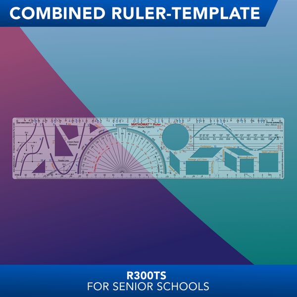 MathomatCombined Ruler Template for Senior Schools – Mathomat geometry ...
