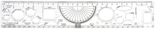 Mathomat Sketchmaster Ruler in storeage wallet – Mathomat geometry ...